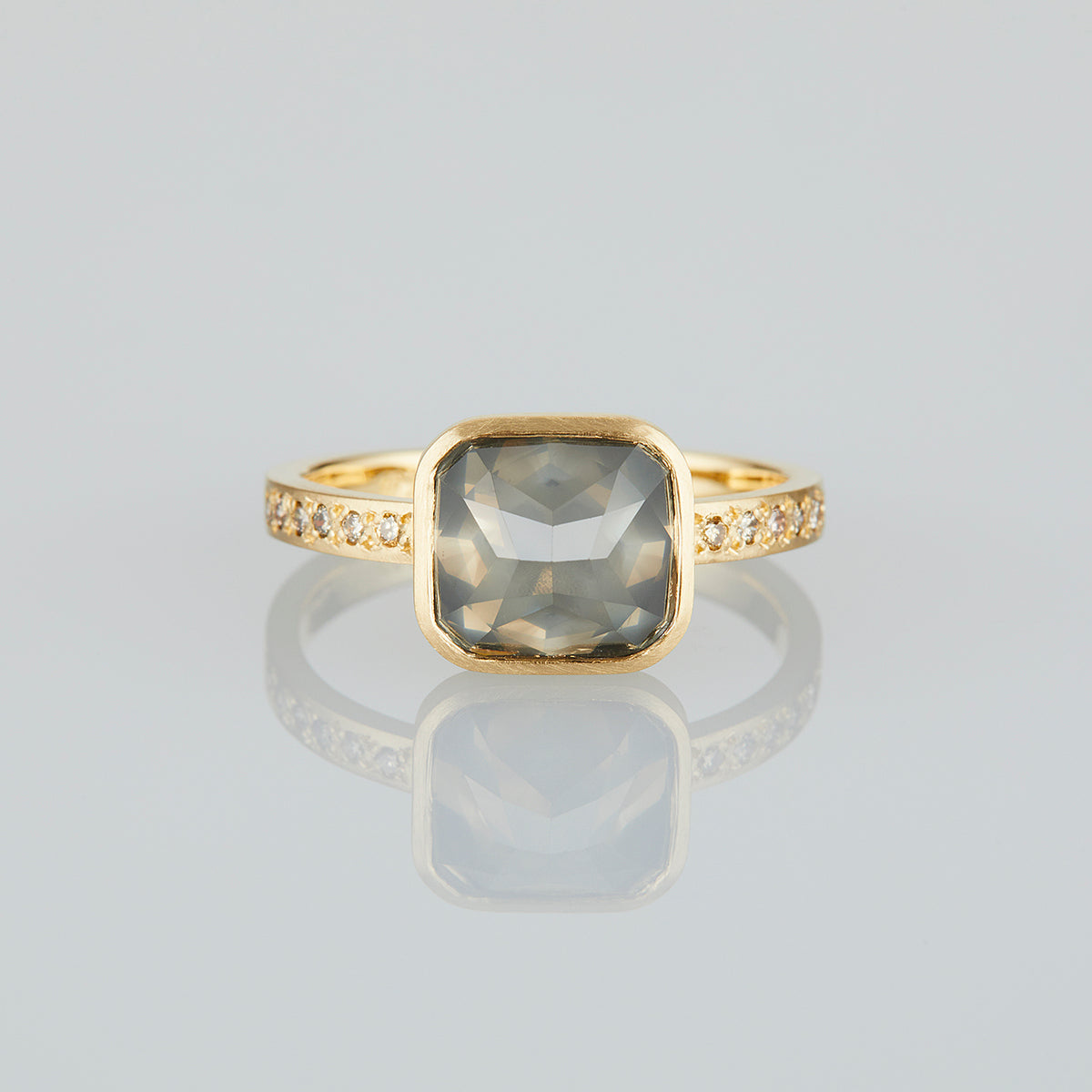 2.58 Carat One-of-a-Kind Mogul Emerald Cut Grey Diamond Ring – Satomi ...