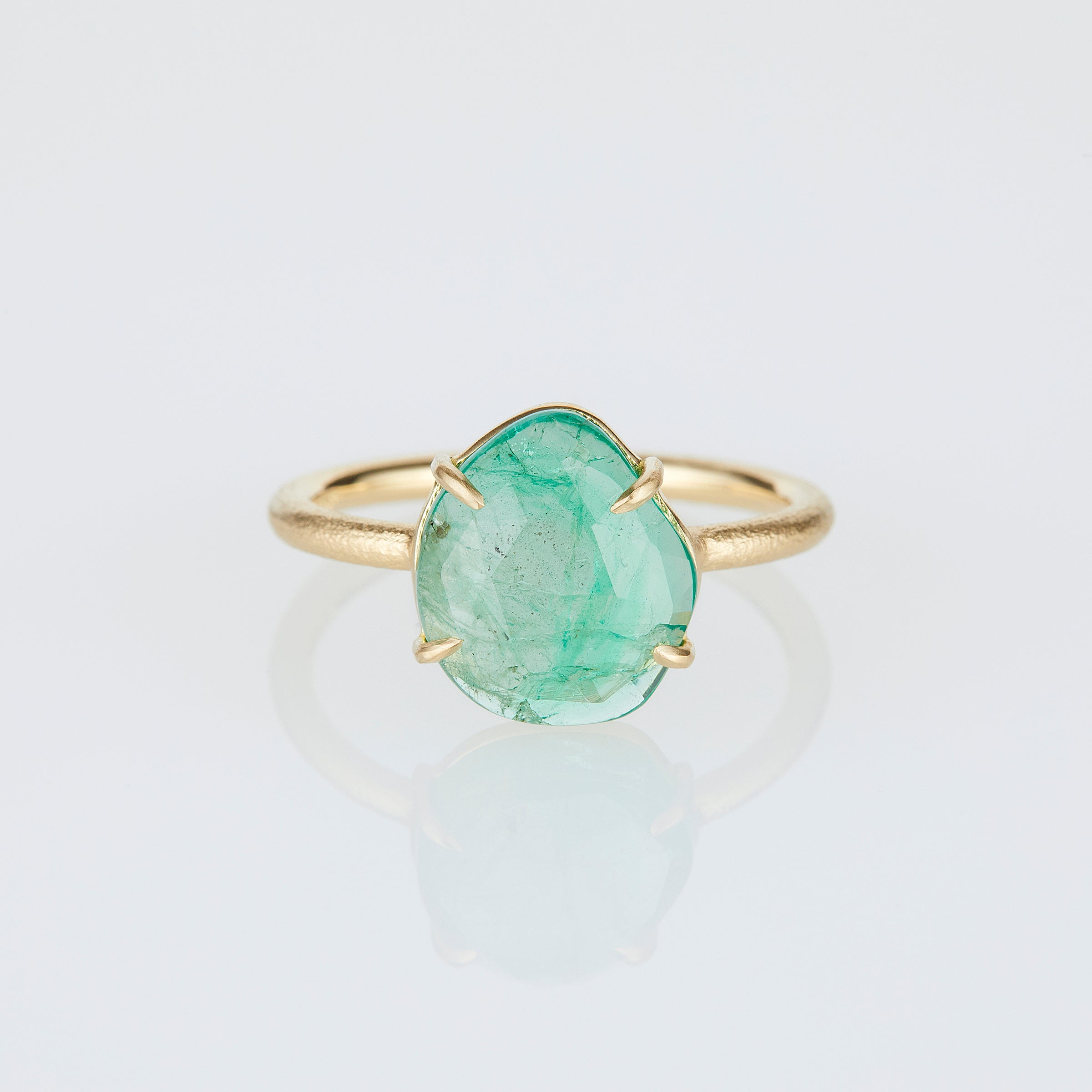 3.03 Carat One-of-a-Kind Emerald Slice Ring – Satomi Kawakita Jewelry